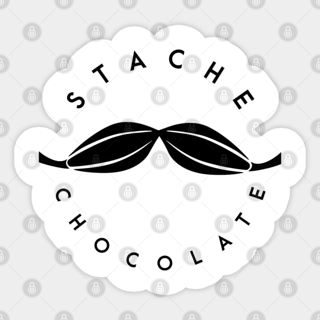 Stache Chocolate Logo - Chocolate Lover - Sticker | TeePublic