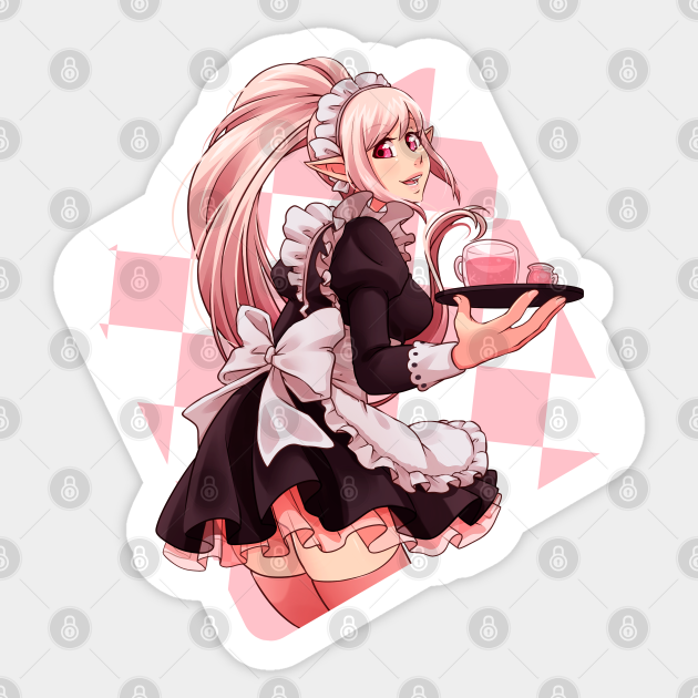 Cute elf maid. - Anime - Sticker | TeePublic