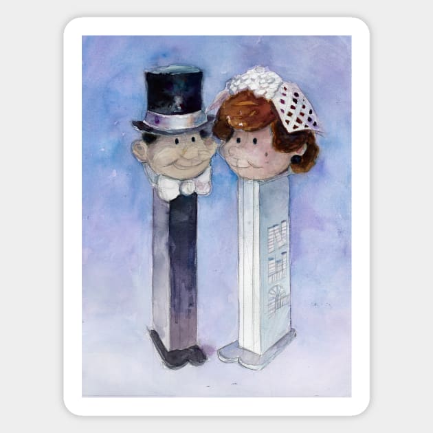 Pez Couple - Perfect Wedding Gift - Pez - Sticker | TeePublic
