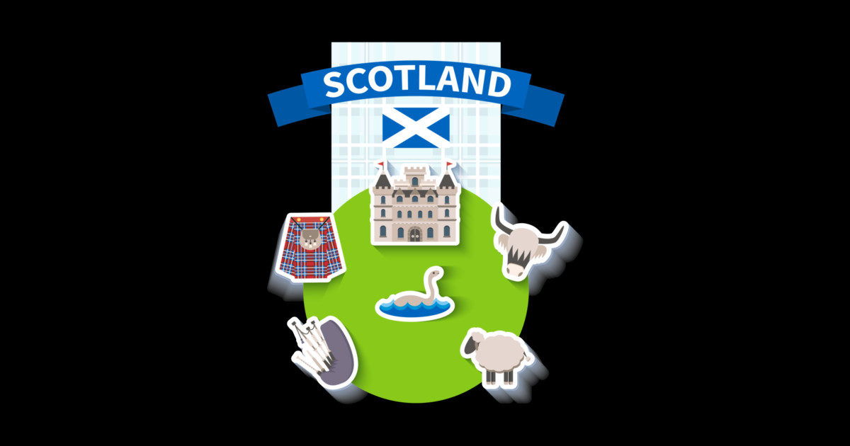 Scotland Symbols - Scotland Symbols - Sticker | TeePublic