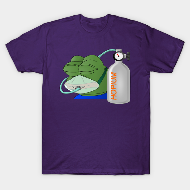 Pepe Hopium - Meme - T-Shirt | TeePublic