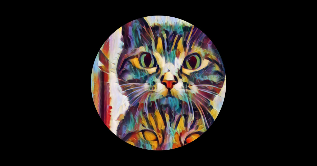 Amusing floppy cat - Amusing Floppy Cat - Sticker | TeePublic