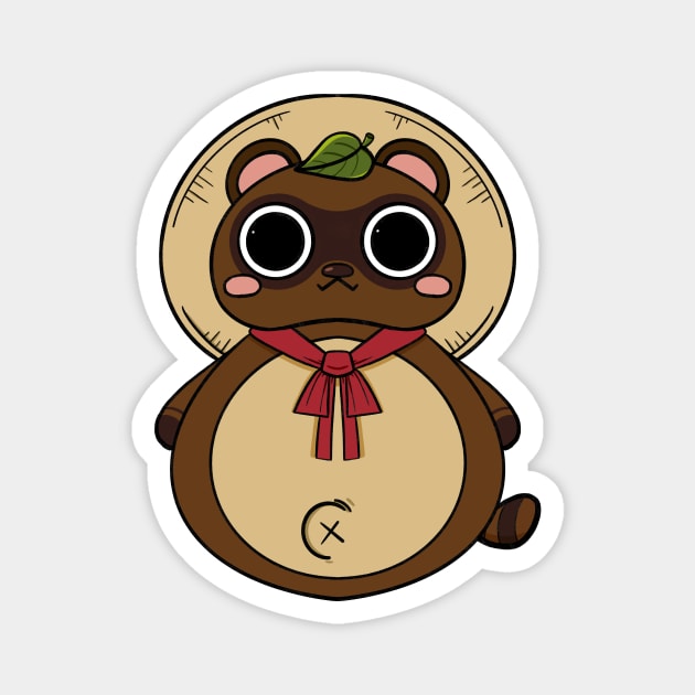 Cute Japanese Tanuki cartoon design - Otaku Clothes - Magnet | TeePublic