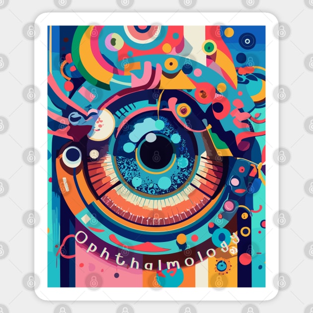 ophthalmology Eye Brafdesign - Ophthalmology - Sticker | TeePublic