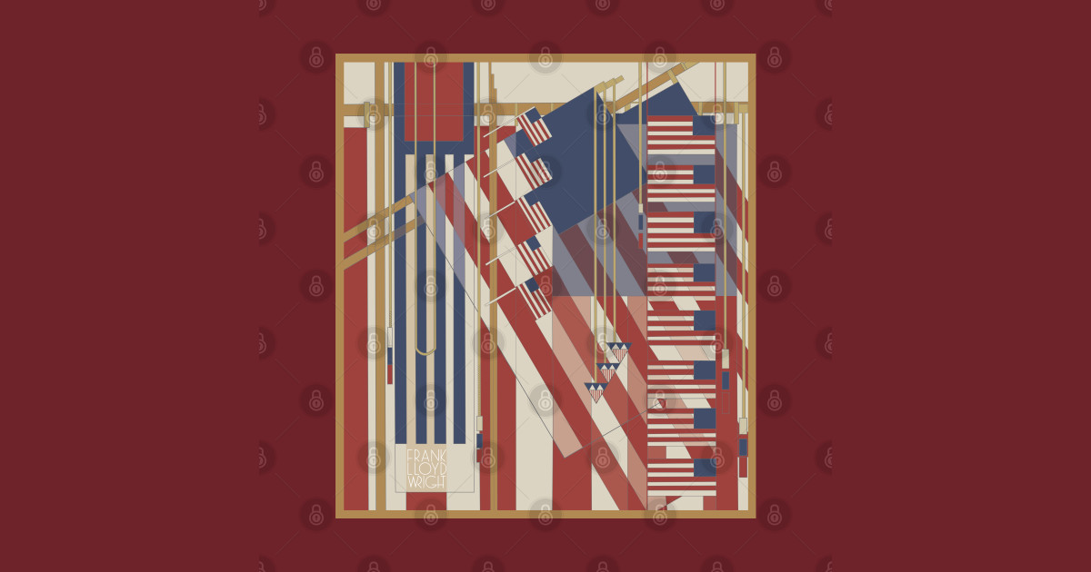 The Flag - FLW - Frank Lloyd Wright - T-Shirt | TeePublic