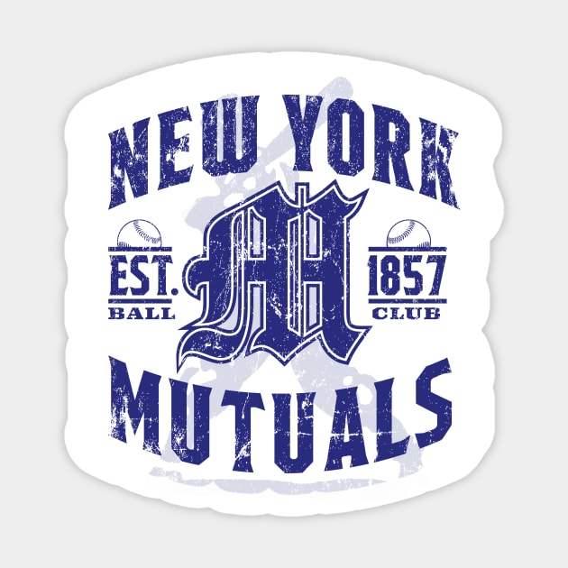 New York Mutuals - Defunct Baseball Teams - Sticker | TeePublic