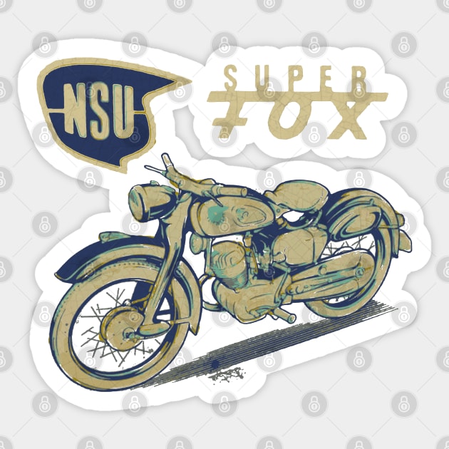 NSU superfox Motorcycles - Nsu Motorcycle - Sticker | TeePublic