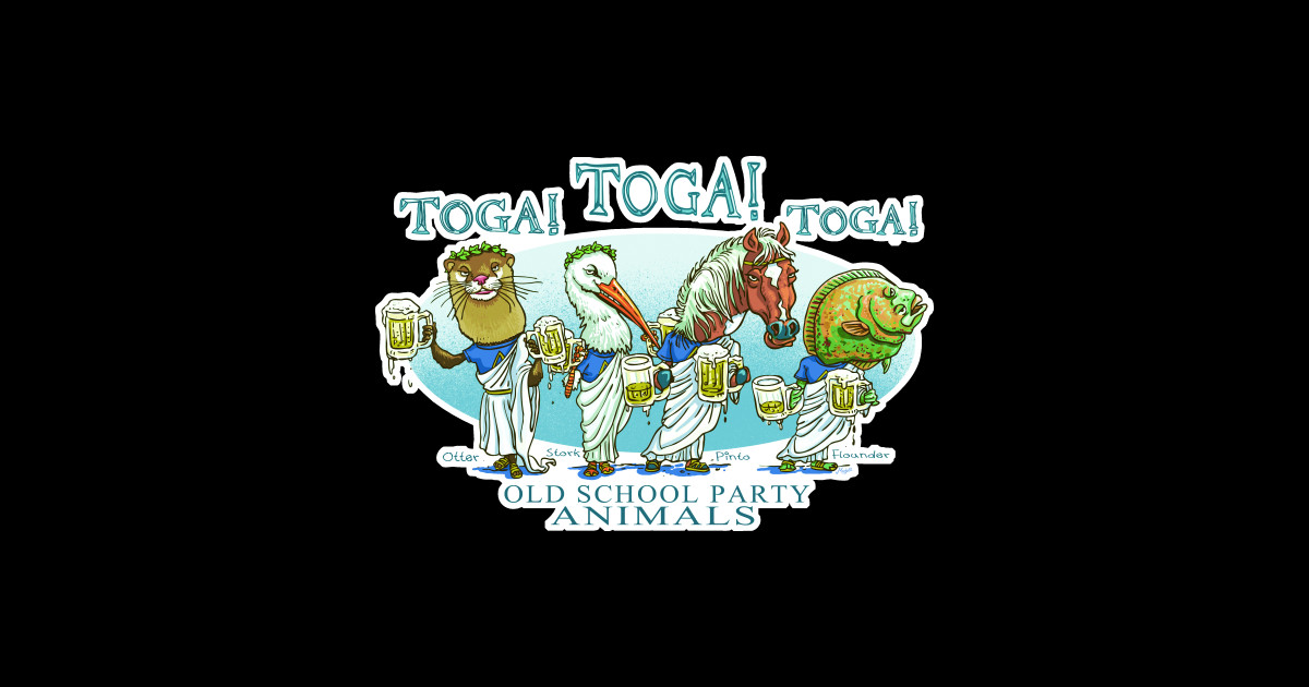 Old School Party Animals - Fraternity - Sticker | TeePublic