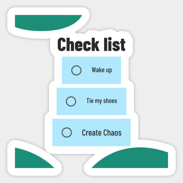 what to do check list - Check - Sticker | TeePublic