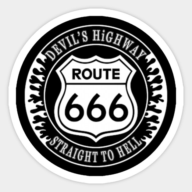 Route 666 - Route 66 - Sticker | TeePublic