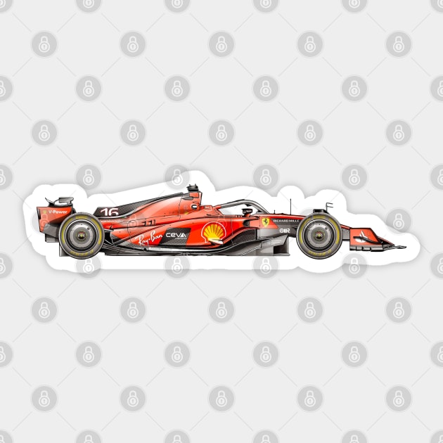 Charles Leclerc - Ferrari 2023 - Ferrari - Sticker | TeePublic