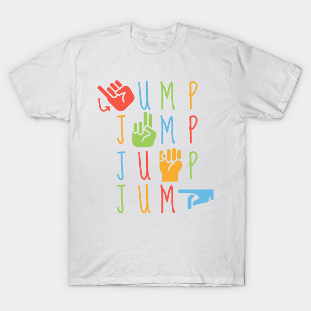 ASL Jump- Kids Sign Language - Sign Language - T-Shirt | TeePublic