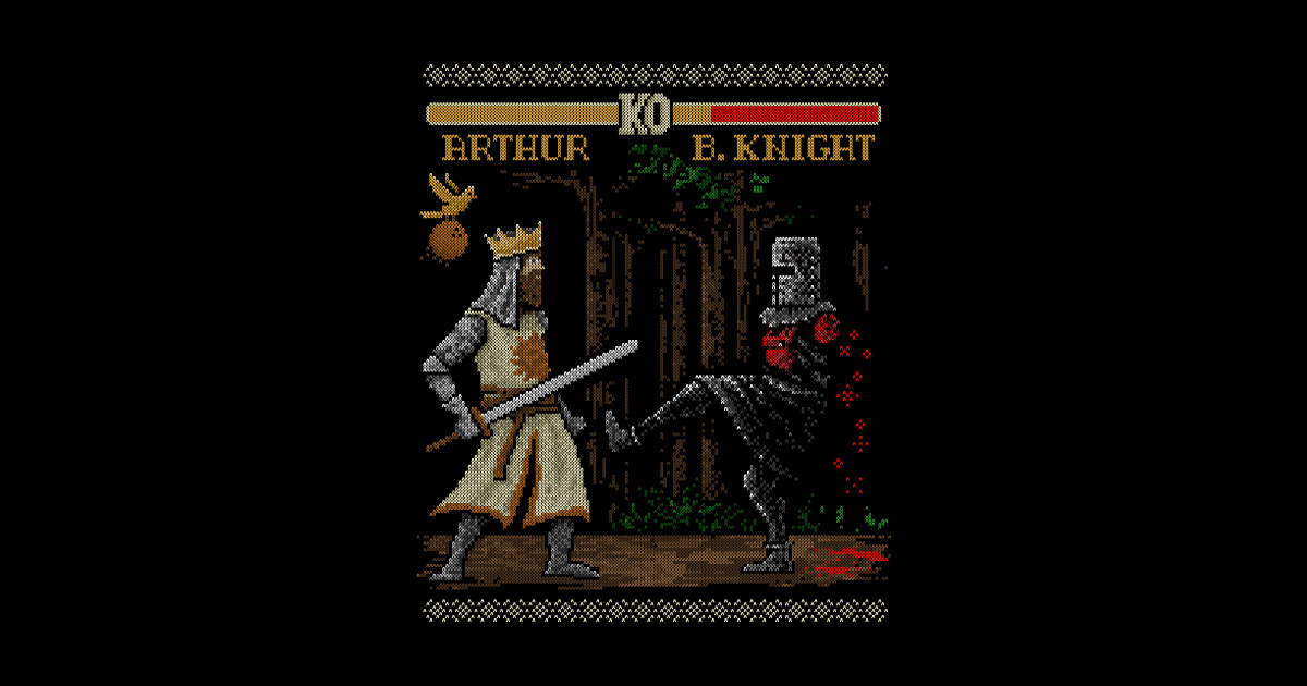 Epic Fight Ugly Holiday Sweater - Monty Python And The Holy Grail ...