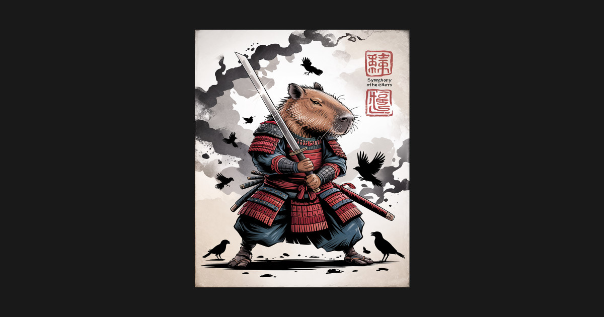 Capybara Samurai Japanese Warrior Anime - Capybara Samurai Japanese ...