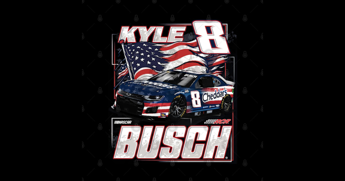 Kyle Busch Patriotic Paint - Kyle Busch - Sticker | TeePublic