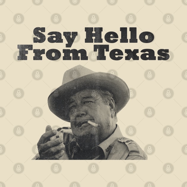 retro say hello from texas - Texas - T-Shirt | TeePublic