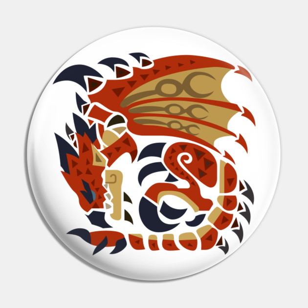 Rathalos Icon - Monster Hunter World - Monster Hunter - Pin | TeePublic