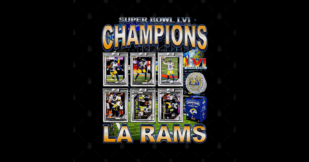 Los Angeles R Super Bowl LVI Champs Team - Los Angeles Rams - Sticker ...