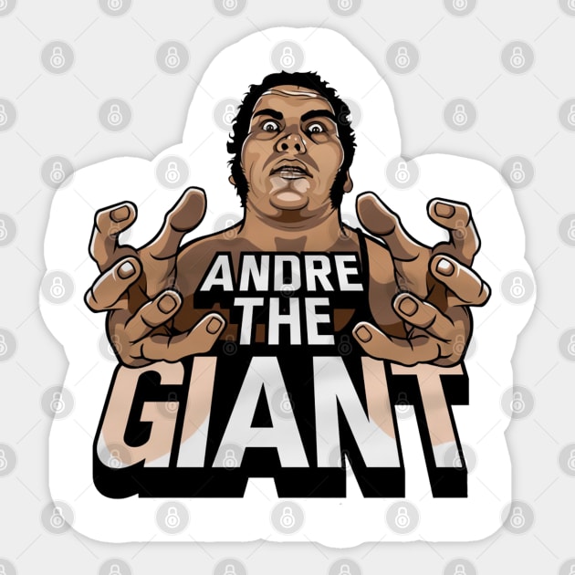 Andre The Giant Hands - Andre The Giant - Sticker | TeePublic