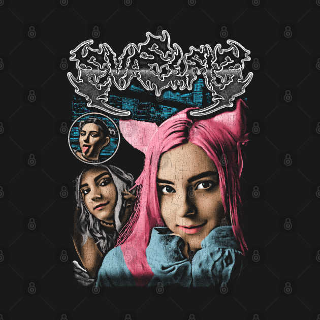 Eva elfie face vintage 80s - Models Fashion - T-Shirt | TeePublic