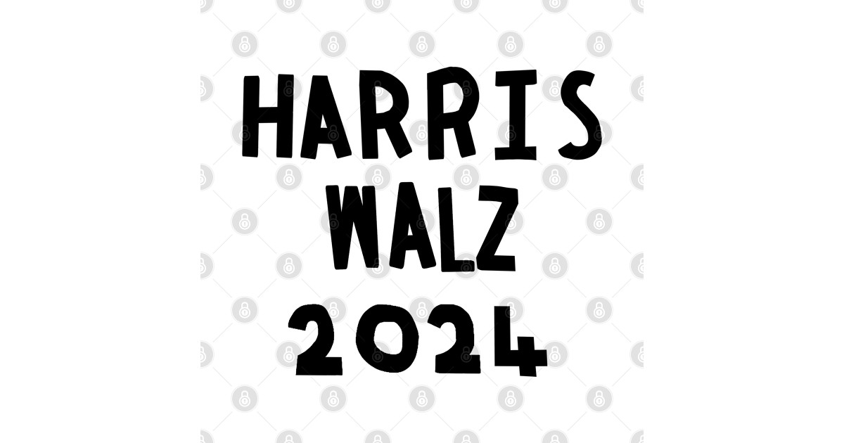 Harris Walz 2024 FRONT AND BACK PRINT - Harris Walz - T-Shirt | TeePublic