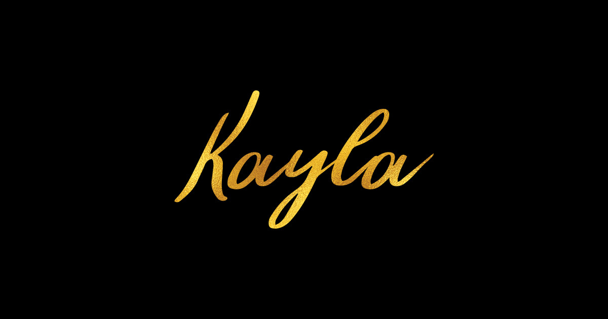 Kayla Name Hand Lettering in Faux Gold Letters - Kayla - Sticker ...