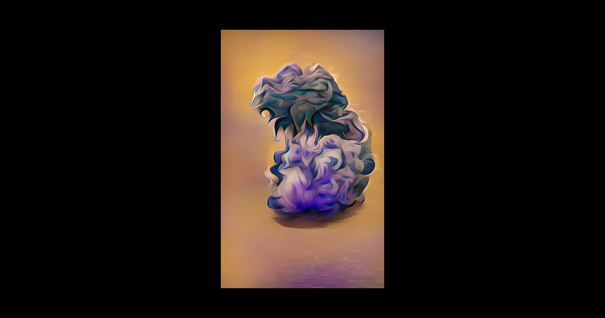 Blue Ivory Silky Flourescent Nug Bud Weed Cannabis - 420 - Sticker ...