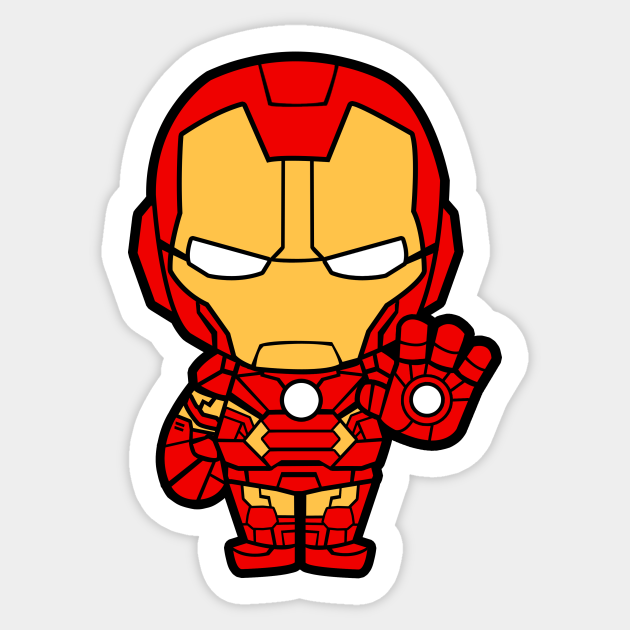 Iron Man Chibi - Iron Man - Sticker | TeePublic
