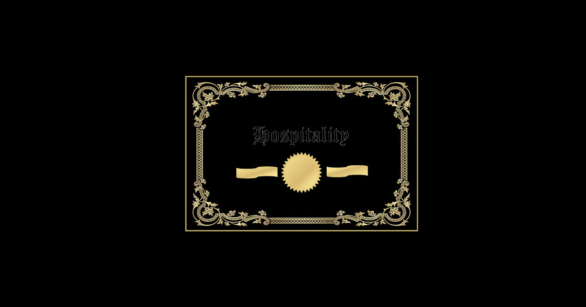 Diploma: Hospitality - Hospitality - Sticker | TeePublic