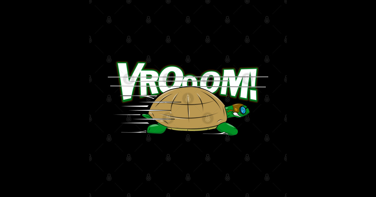 Turtle Goes Vroom! - Turtles Lover - Sticker | TeePublic