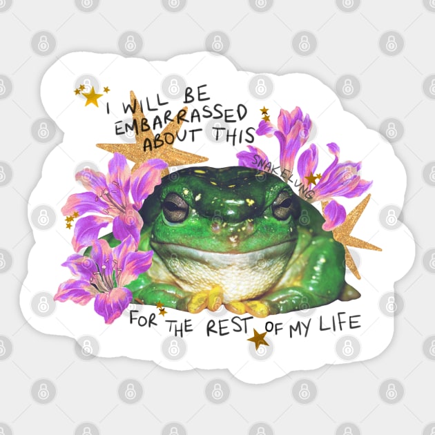 Why am I so Cringe - Frog - Sticker | TeePublic
