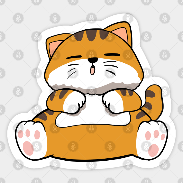 Thicc Cat - Cat - Sticker | TeePublic