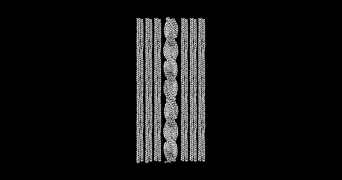 Cable Stripe White - Black - Sticker | TeePublic