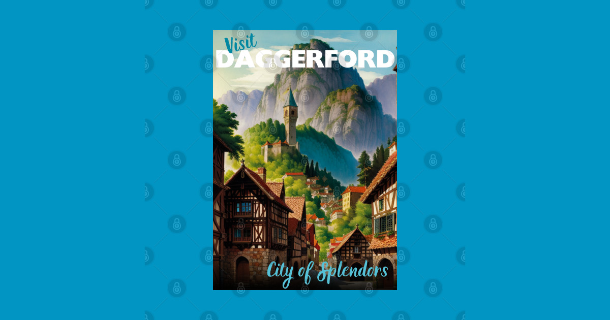 Daggerford Tourism Poster - Sword Coast Faerun D&D Art - Dungeons And ...