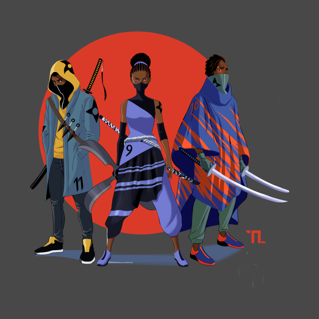 Afro-Ninja Crew - Ninja - T-Shirt | TeePublic