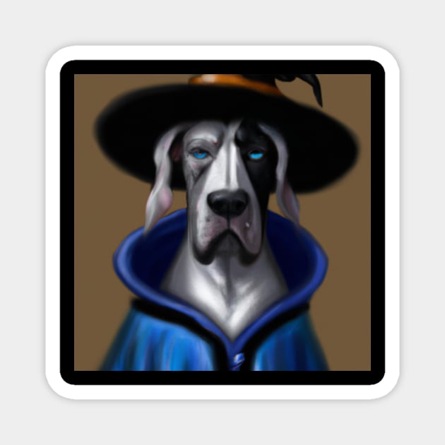 Gordon The Great Dane Wizard - Dog - Magnet | TeePublic
