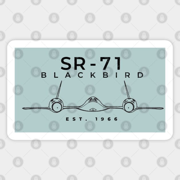 SR-71 Blackbird Est. 1966 - vintage logo - Sr 71 Blackbird - Sticker ...