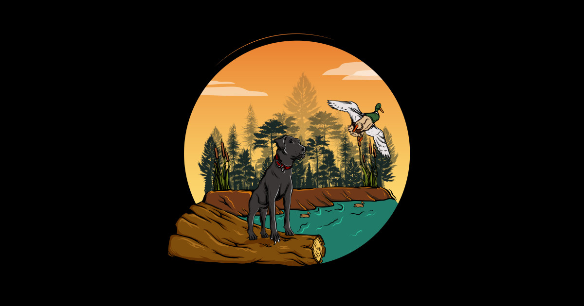 Dog and Ducks - Dog - Sticker | TeePublic