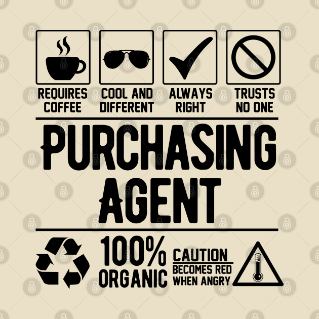 Purchasing Agent Job (black) - Purchasing Agent - T-Shirt | TeePublic