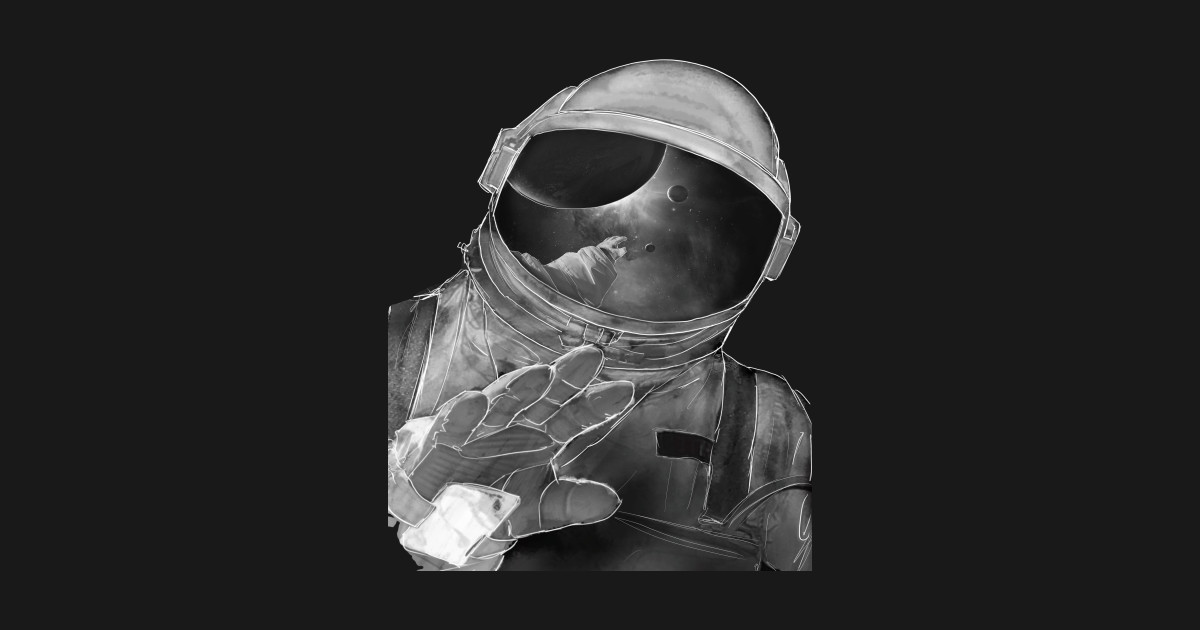 Exploring an Exo Planet Astronaut Space Art - Spaceman - T-Shirt ...
