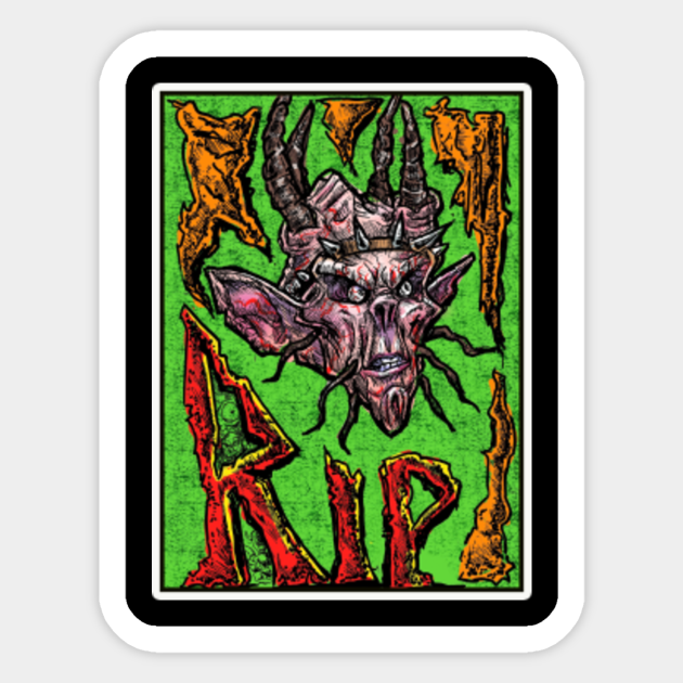 RIP Oderus Urungus - Gwar - Sticker | TeePublic