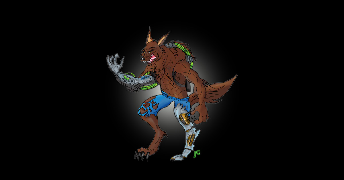 Cyborg Werewolf - Werewolfs - Sticker | TeePublic