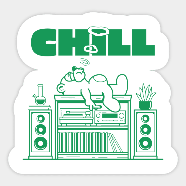 Music & Chill - Chill - Sticker | TeePublic