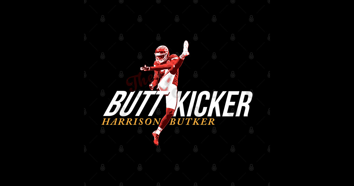 Harrison Butker / butt kicker - Harrison Butker - Sticker | TeePublic