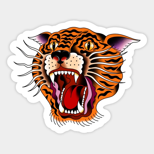 Tiger Head - Tiger - Sticker | TeePublic