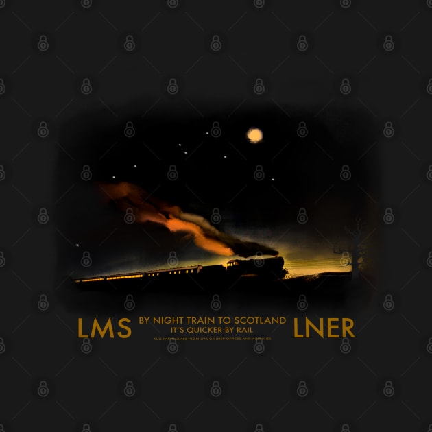 Gorgeous Old LMS LNER Steam Train Poster - Train - T-Shirt | TeePublic