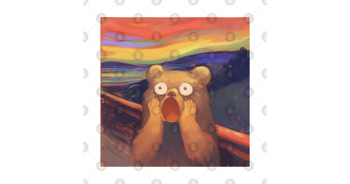 Brown Bear Picture The Scream Edvard Munch - The Scream - T-Shirt ...