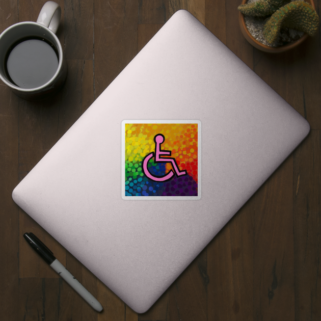 Rainbow Wheelchair Accessibility - Disability - Sticker | TeePublic