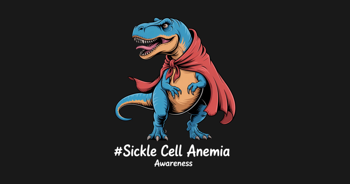 Sickle Cell Anemia Awareness Month Burgundy Ribbon Trex - Sickle Cell ...