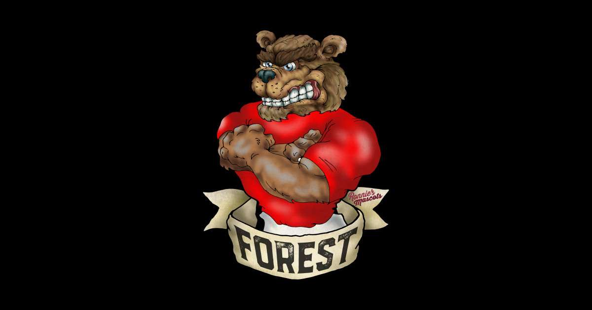 Nottingham Forest Bear Mascot - Ronnies Mascots - Sticker | TeePublic